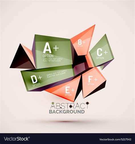 Geometric Shapes With Sample Text Abstract Vector Image