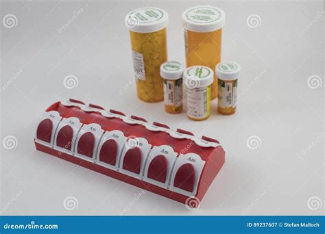 Pill Bottles And Storage Stock Image Image Of Money 89237607