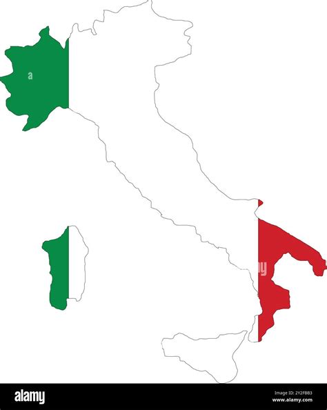 Bandiera Dellitalia In Mappa Mappa Dellitalia Con Bandiera Mappa