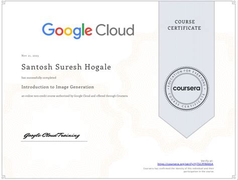Certified In Image Generation Techniques Santosh Hogale Posted On The