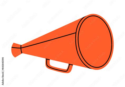 Hand Drawn Cute Cartoon Illustration Retro Megaphone Or Loudspeaker
