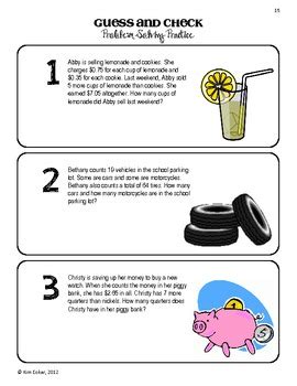 MATH Strategy Problem Solving Posters Word Problems And Evaluation Rubric