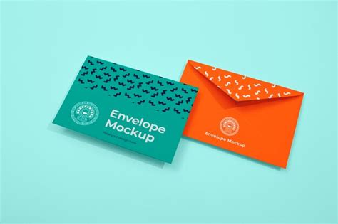 Premium Psd Empty Envelopes Arrangement Mockup