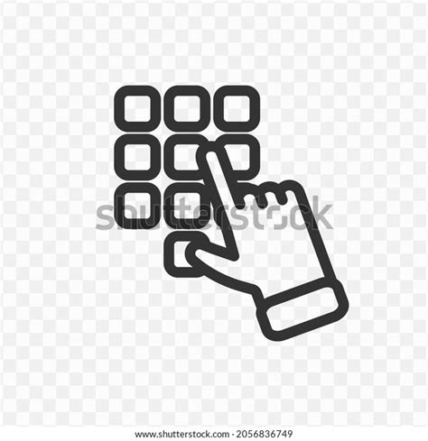 Vector Illustration Numeric Keypad Icon Dark Stock Vector Royalty Free Shutterstock