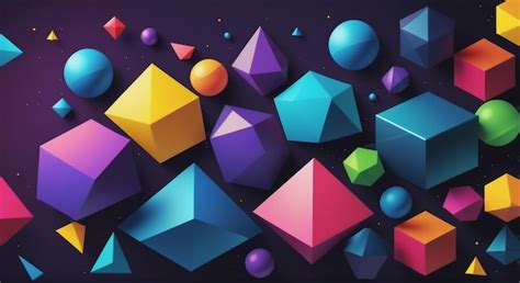 Premium Photo Dynamic Symmetry Abstract Geometric Shapes Background