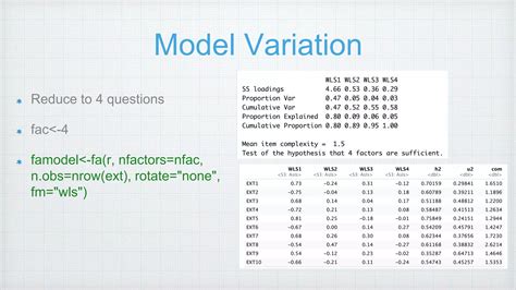 Factor Analysis In R With Five Personality Survey Mini Sample Ppt
