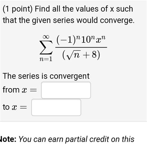 solved 1 point find all the values of x such that the