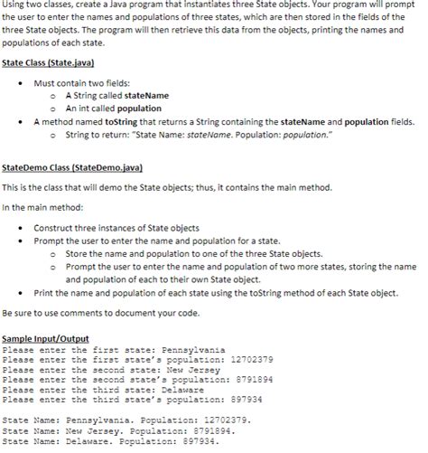 Solved Using Two Classes Create A Java Program That Chegg Com