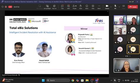 Back To Back Wins At The Code Without Barriers Hackathon Priyanshi
