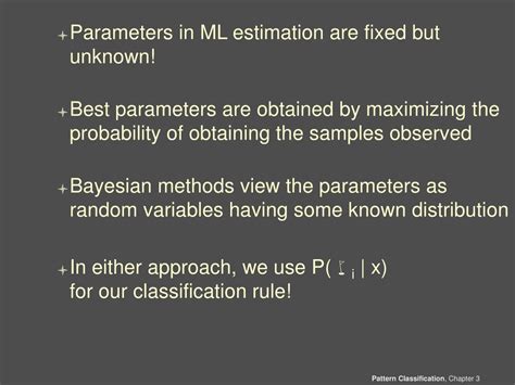 Ppt Chapter 3 Maximum Likelihood And Bayesian Parameter Estimation