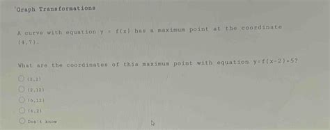 solved graph transformations a curve with equation y f x has a