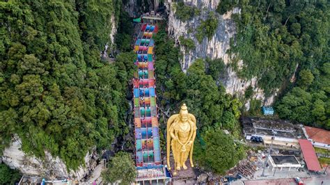 Premium Photo Bird Eye View Or Aerial Shot Of Rainbow Stairs At Batu