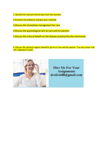 1 Identify The Relevant Clinical Data From The Scenario 2 Prioritispdf