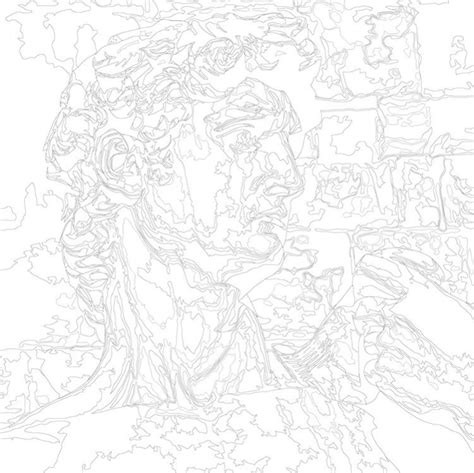 Картина по номерам «Античные статуи Давид Antique 015 Цветное 40x40