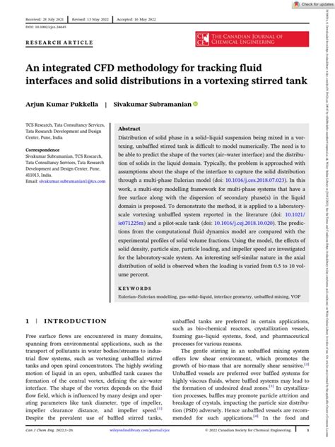 can j chem eng 2022 pukkella an integrated cfd methodology for