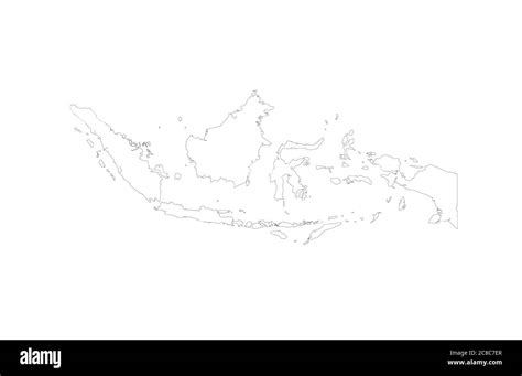 Indonesia Map Outline Vector Illustration Stock Vector Image And Art Alamy