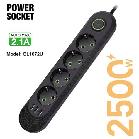 Jual Stop Kontak Socket Listrik 4 Lubang 3 Usb Port Tahan Panas