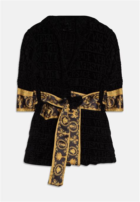 Versace Bath Robe Young Dressing Gown Nero Black Uk