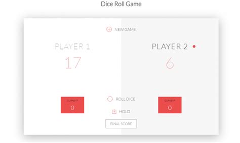 Dice Roll Game Using Javascript With Free Source Code Sourcecodester