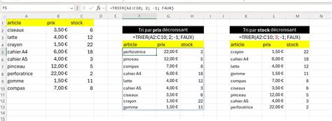 fonction trier dans excel guide complet and pratique [2025]