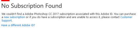 No Subscription Found Adobe Community 9244174