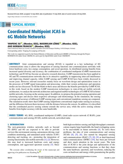 Coordinated Multipoint Jcas In 6g Mobile Networks Pdf Orthogonal Frequency Division