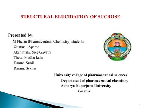 Structural Elucidation Of Sucrose Pptx