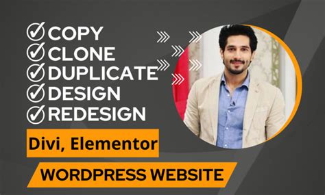 design redesign duplicate copy clone wordpress website with divi or