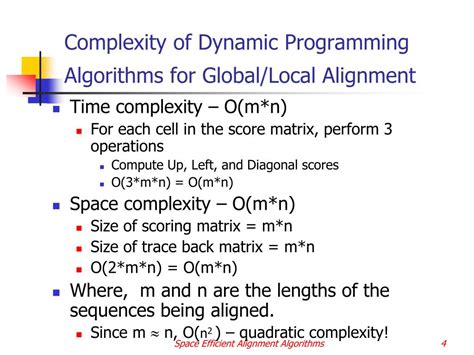 Ppt Space Efficient Alignment Algorithms And Affine Gap Penalties