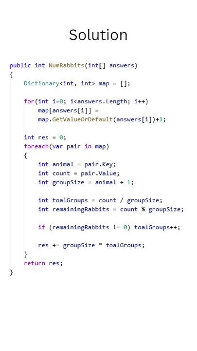 leetcode 781 rabbits in forest coding dsa youtube