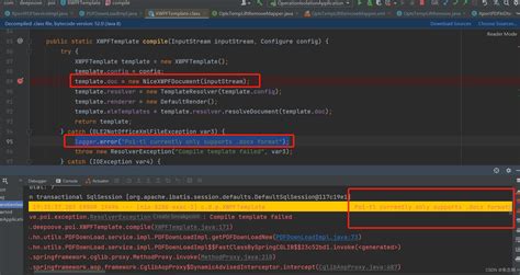 java读取word模版渲染报错compile template failed。（poi tl currently only supperts