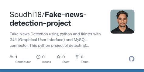 GitHub Soudhi Fake News Detection Project Fake News Detection Using Python And Tkinter With