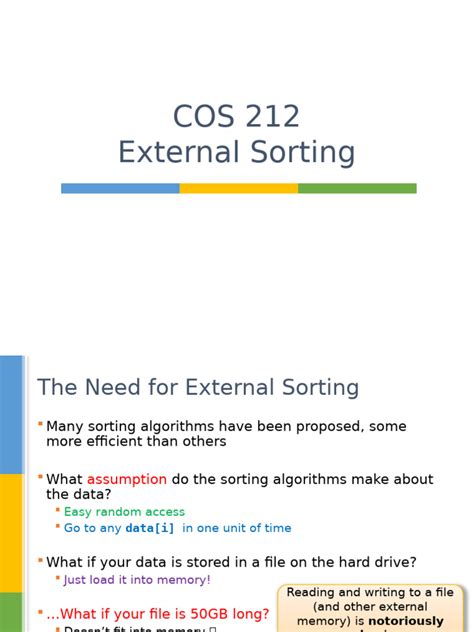 Chapter7 External Sorting Pdf Algorithms Algorithms And Data Structures