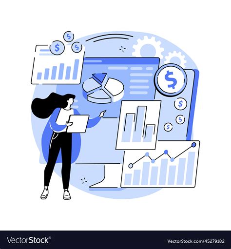 Financial Data Management Abstract Concept Vector Image
