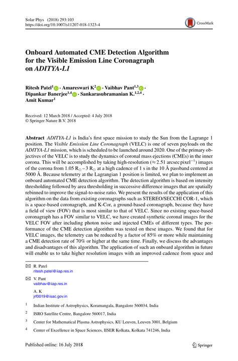 pdf onboard automated cme detection algorithm for the visible