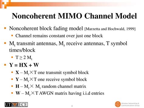 Ppt Codebook Design For Noncoherent Mimo Communications Via