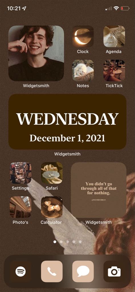 Brown Widget Aesthetic