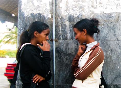 Eritrean Women Speak At The Streets Of Asmara Eritrea Editorial Stock Photo Image Of Life
