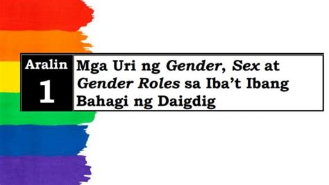 Konsepto Ng Gender At Sex Pptx