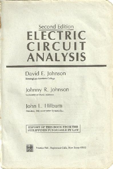 Basic Electric Circuit Analysis Johnson Pdf Circuit Diagram