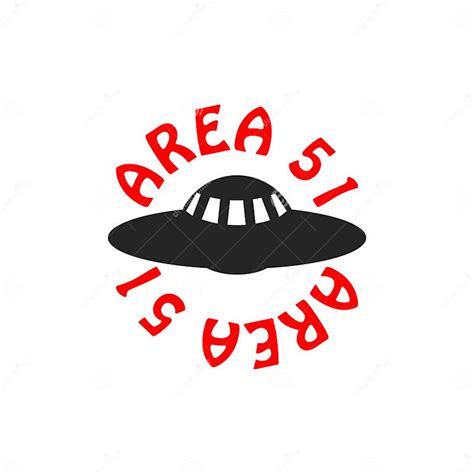 Area 51 Icon Isolated On White Background Stock Vector Illustration