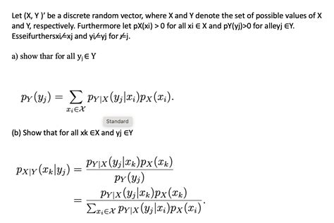 solved let x y ′ be a discrete random vector where x and y