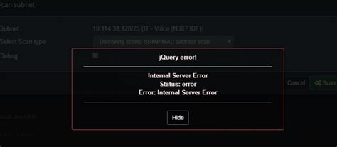Scan Subnet Invalid Scan Type · Issue 2785 · Phpipamphpipam · Github