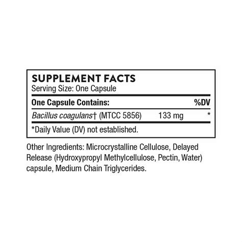 Bacillus Coagulans Thorne Research Natural Healthy Concepts