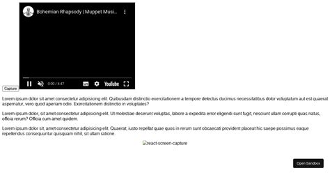 React Screen Capture Forked Codesandbox