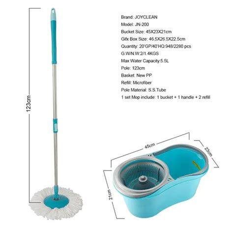 Joyclean Wholesale Sanitary Utensil Smart Free Hand Wash Spin Mop Set