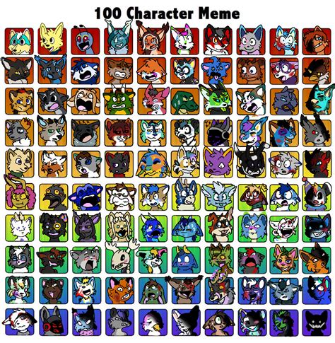 100 Characters 100 Expressions — Weasyl