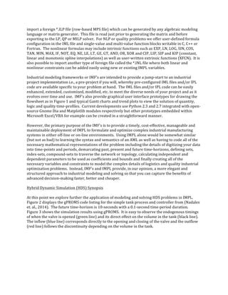 Hybrid Dynamic Simulation HDS Industrial Modeling Framework HDS IMF