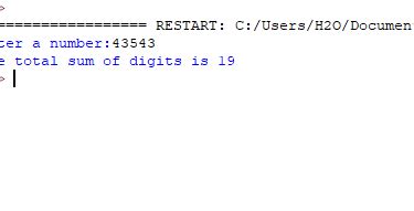 Python Program To Find The Sum Of Digits In A Number Programming Code Examples
