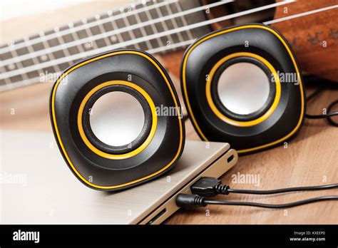 Mini Usb Stereo Speakers For Laptop Stock Photo Alamy